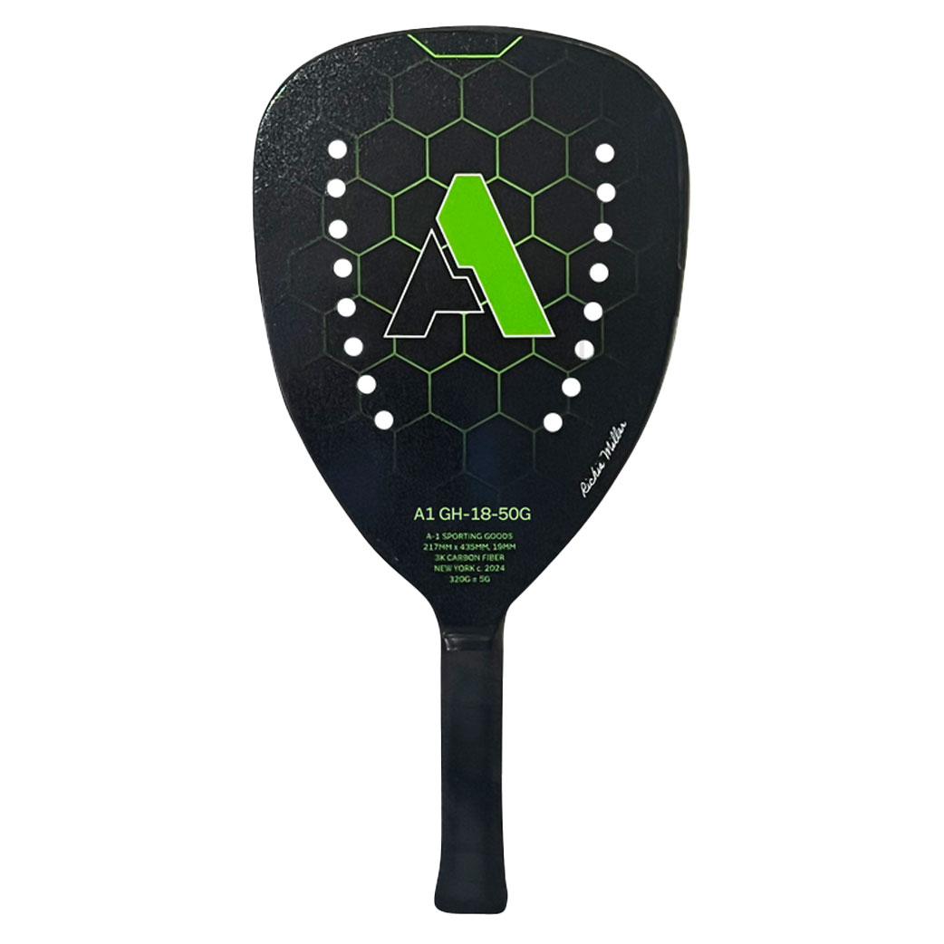 A1 A1GH-18-50G Green 'Teardrop' Paddleball Paddle | PaddleballGalaxy