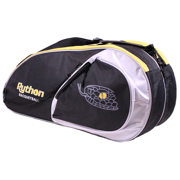 Python Deluxe Black/Yellow 3 Paddle Bag | PaddleballGalaxy